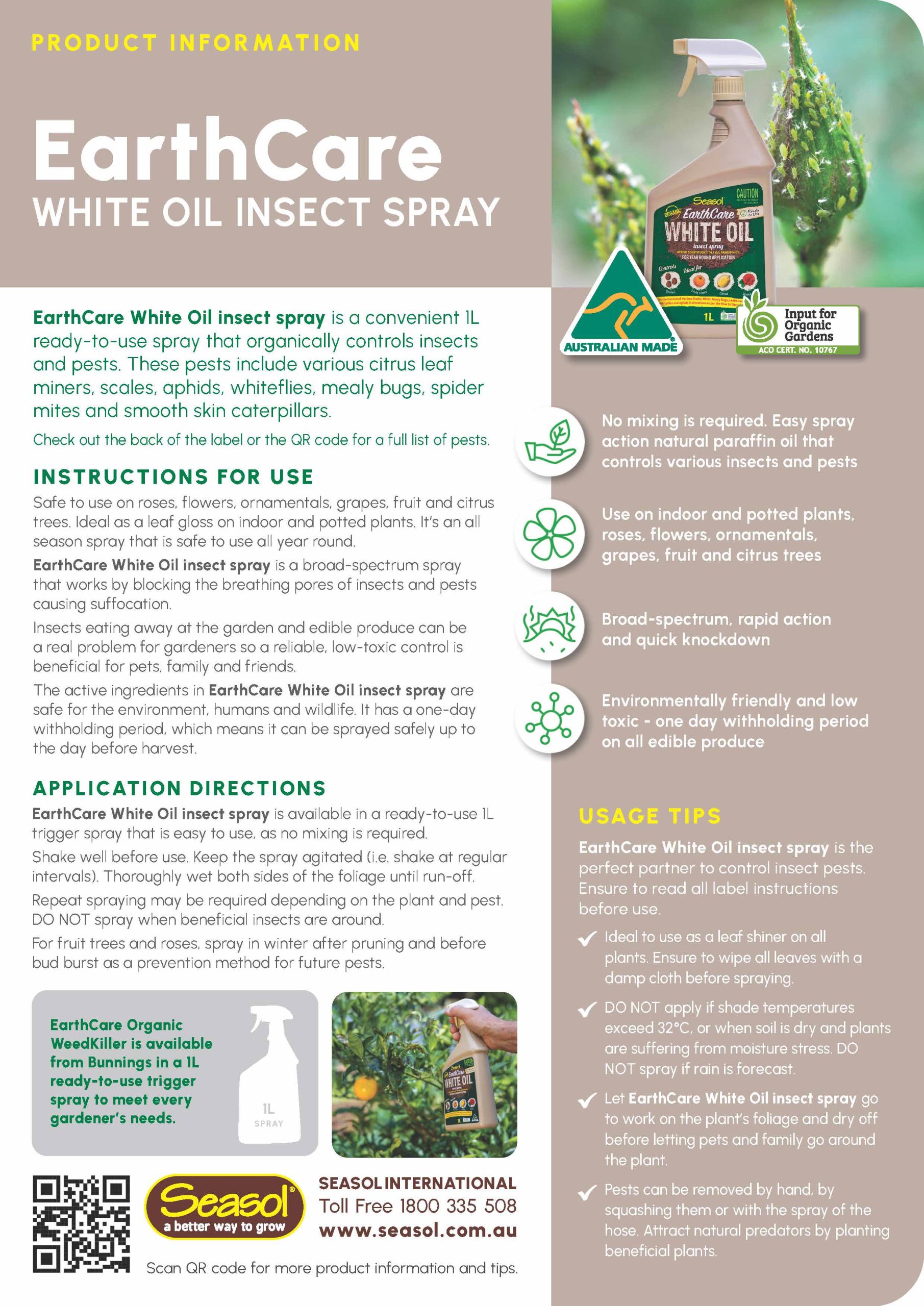 White Oil Insect Spray: Protect Your Garden | Seasol